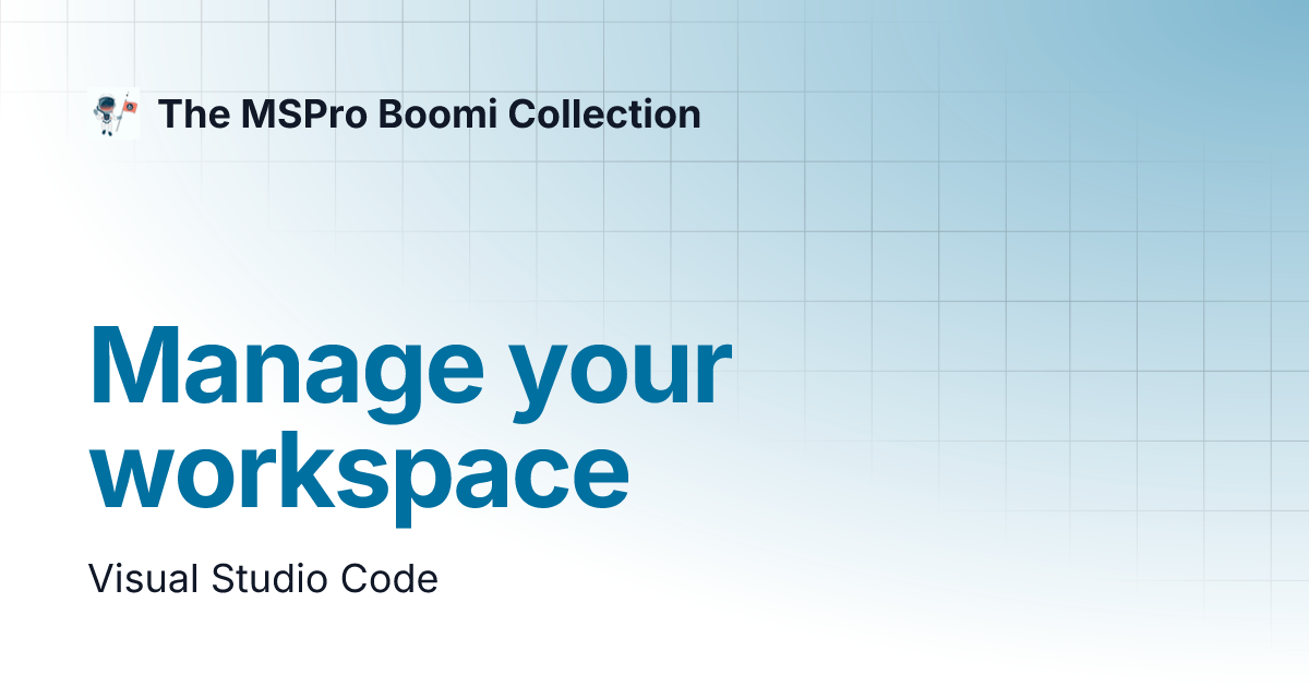 Manage your workspace | The MSPro Boomi Collection